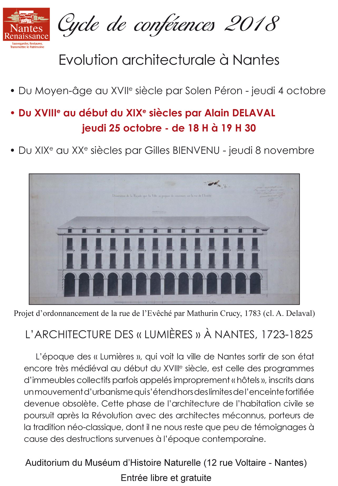 Conférence du 25 octobre : Évolution architecturale à Nantes, L ...