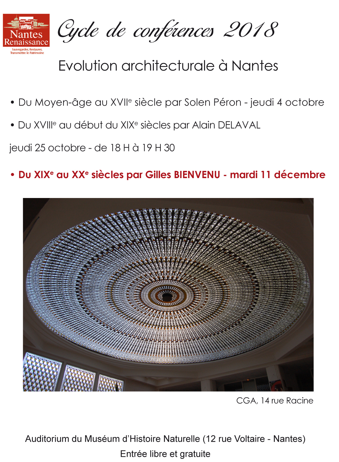 Conférence du 11 décembre : Évolution architecturale à Nantes, du XIXe ...